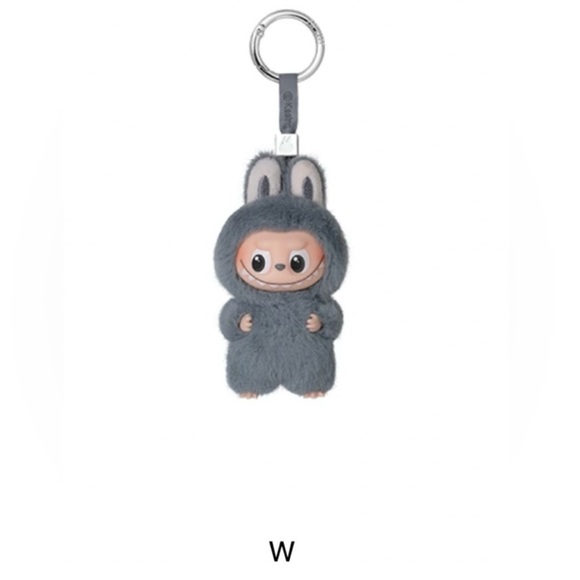 POP MART | Accessories | Gray Pin For Love Labubu Letter W Mini Labubu ...